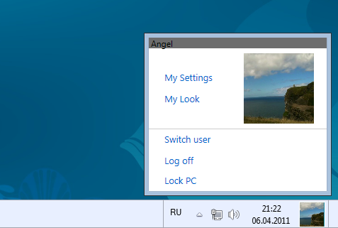 Windows 8-Like User Picture in Windows 7 Taskbar